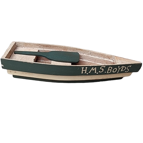 Boyds Bears | Accents | Hms Boyds Boat With Paddle Green And Wooden ...